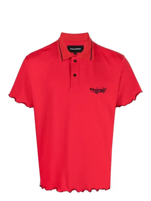 PALMER Lettuce-edge Polo Shirt - Red