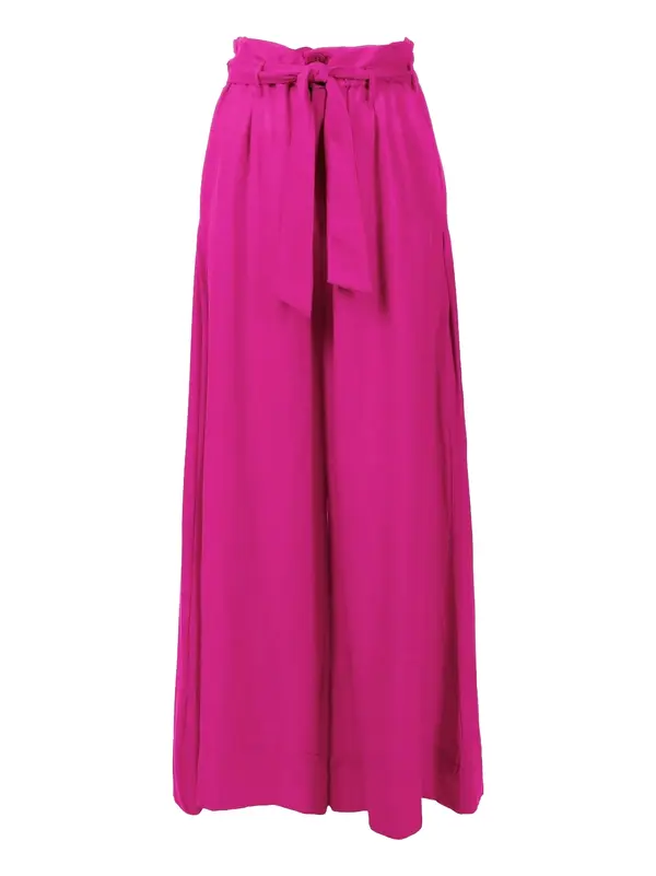 AMIR SLAMA Paperbag-waist Palazzo Trousers - Pink