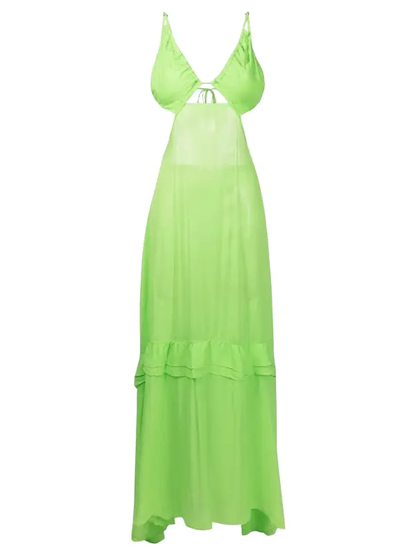 AMIR SLAMA Cut-out Maxi Dress - Green