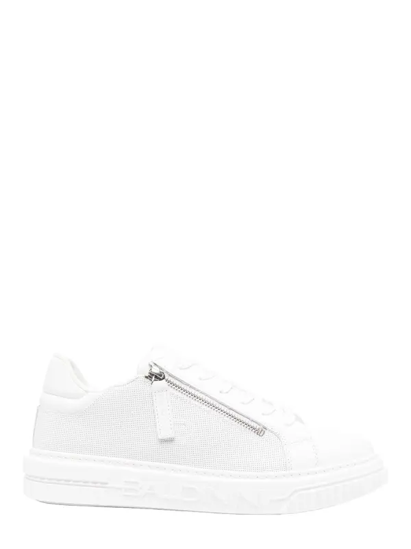 BALDININI Embossed Logo Lace-up Sneakers - White