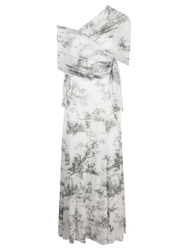 Philosophy Di Lorenzo Serafini Floral-print Maxi Dress - White