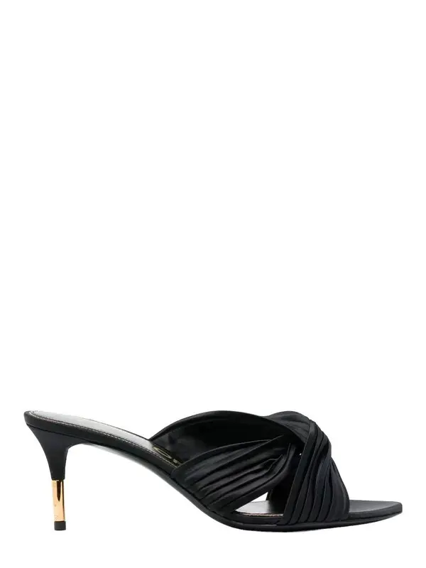 TOM FORD 75mm Knot-detail Pleated Sandals - Blue