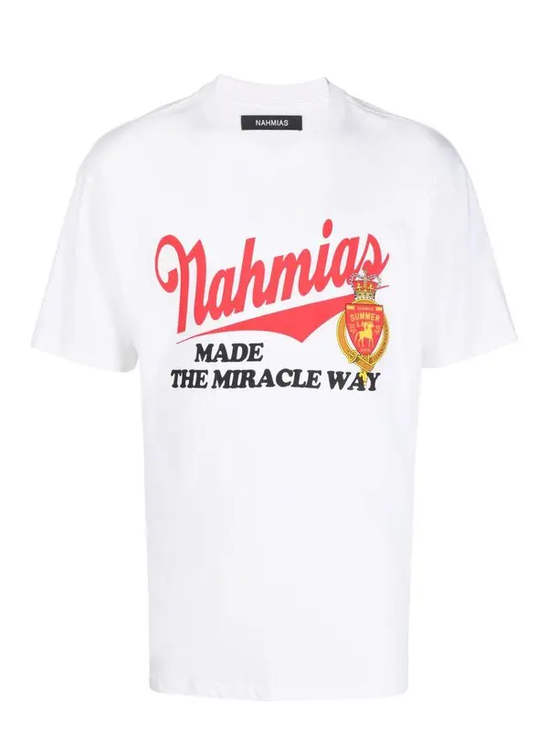 NAHMIAS Logo-print Cotton T-shirt - White