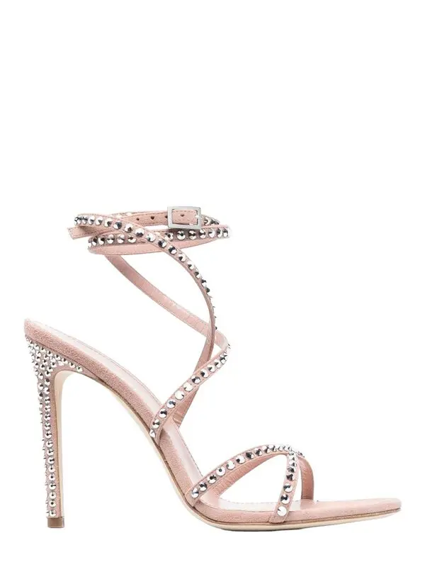 Paris Texas Holly Zoe Lace-up 115mm Sandals - Pink