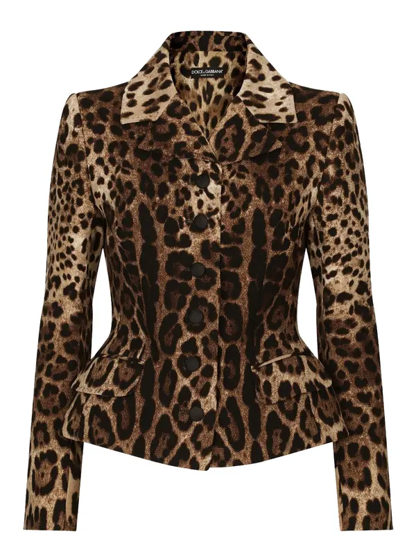 Dolce & Gabbana Leopard-print Blazer - Brown
