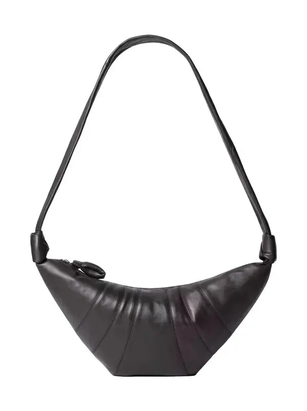 LEMAIRE Medium Croissant Bag In Leather - Brown