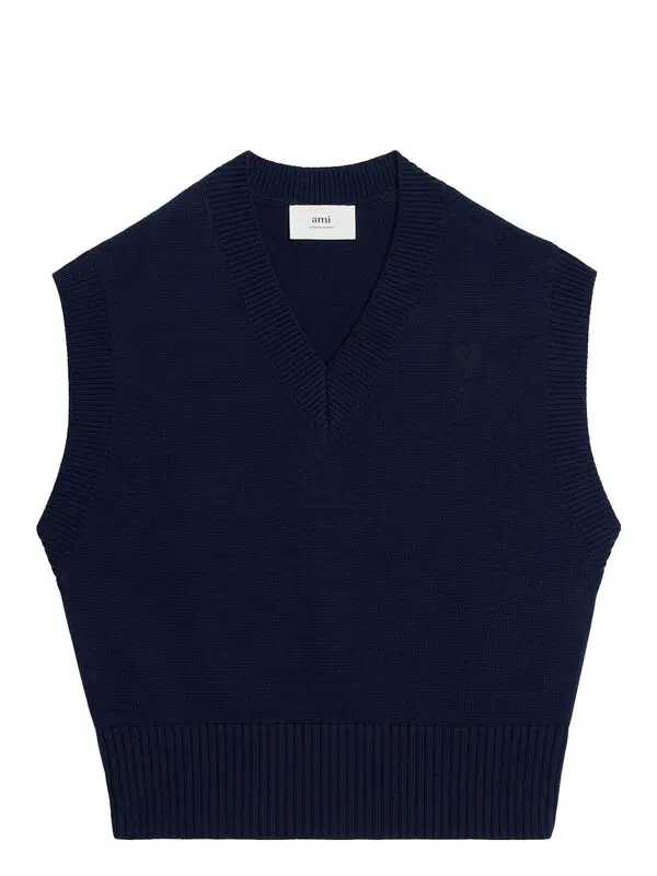 Ami De Coeur Knitted Vest - Blue