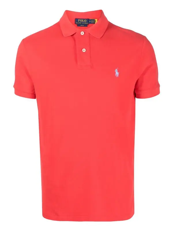 Polo Ralph Lauren Short-sleeved Cotton Polo Shirt - Red