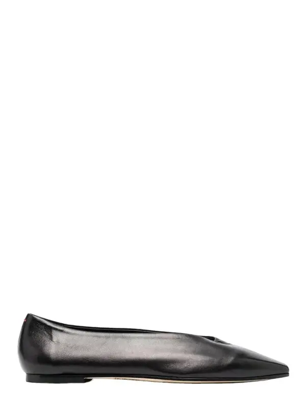 AeydĒ Betty Leather Ballerinas - Black