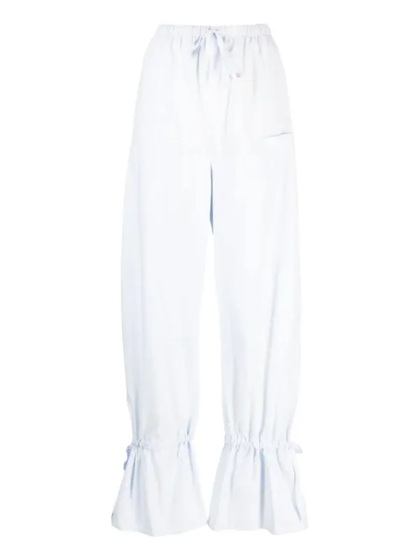 LEMAIRE Drawstring-fastening Trousers - Blue