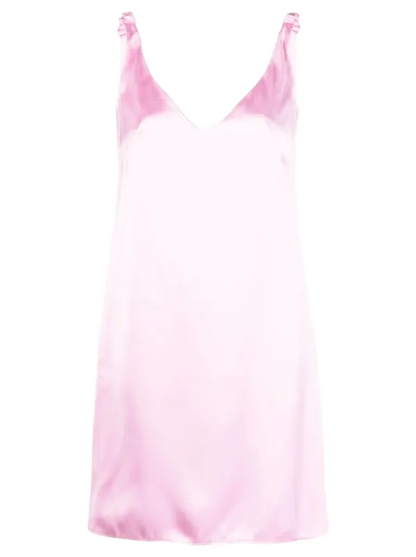 N°21 Ruched Straps V-neck Dress - Pink