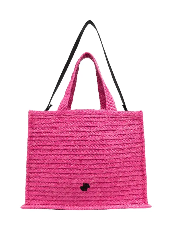Patou Raffia Tote Bag - Pink
