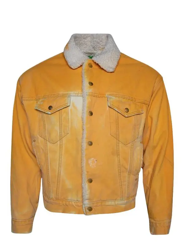 NOTSONORMAL Vintage Sherpa Denim Jacket - Yellow
