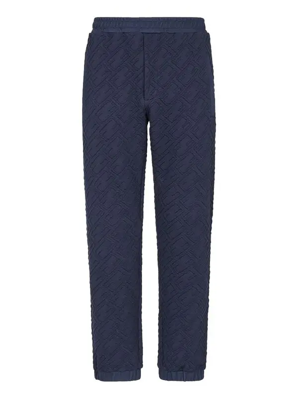 Fendi Embossed Jersey Sweatpants - Navy
