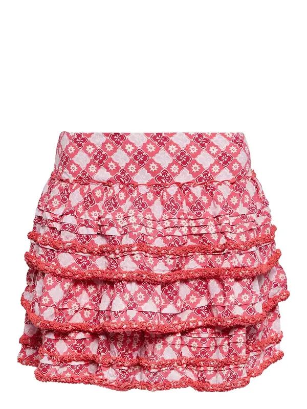 Poupette St Barth Bibi Printed Miniskirt - Pink