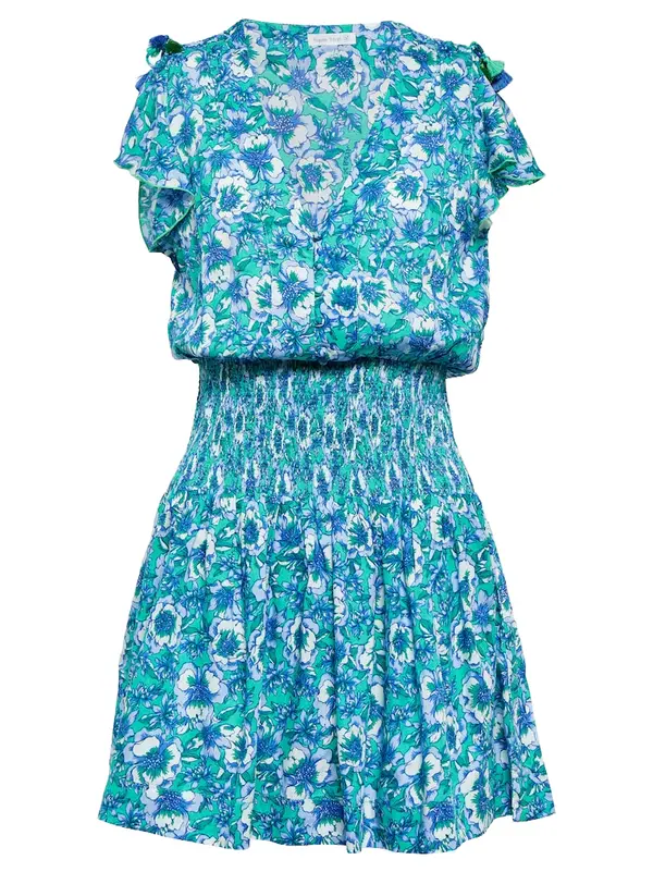 Poupette St Barth Rachel Floral Mini Dress - Blue