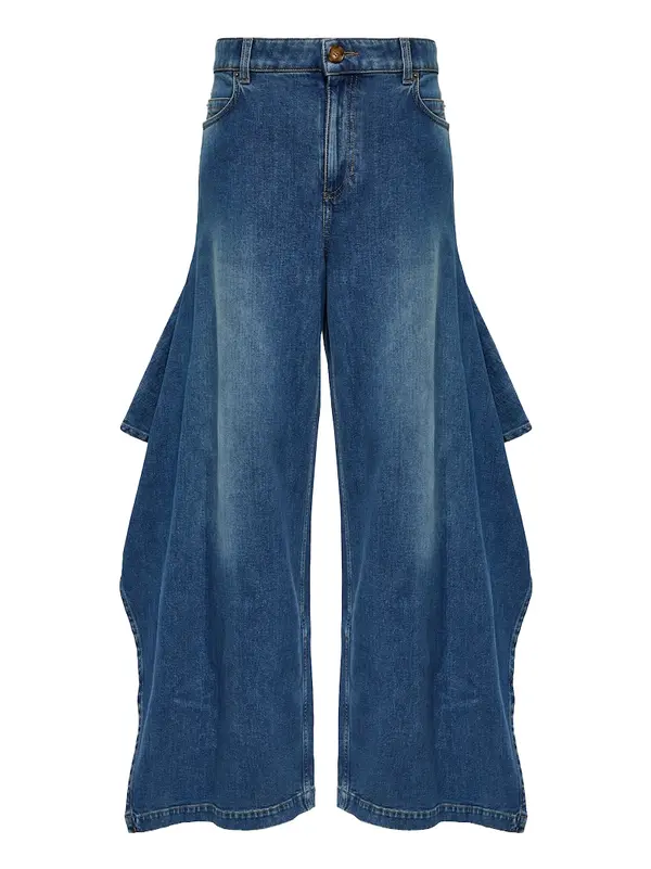 Burberry High-rise Wide-leg Jeans - Blue
