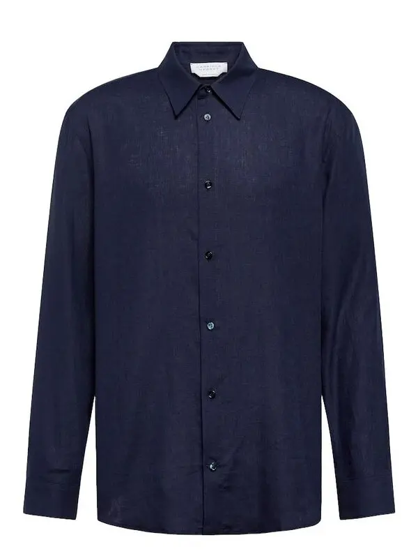 Gabriela Hearst Quevedo Linen Shirt - Blue