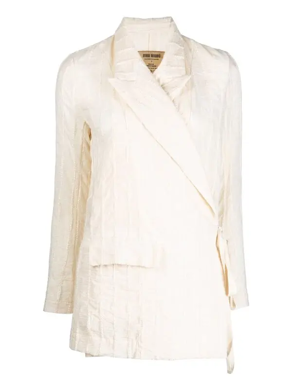 UMA WANG Oversize Wraparound Blazer - Neutrals