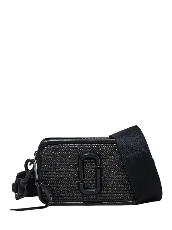 Marc Jacobs Straw Snapshot Camera Bag - Black