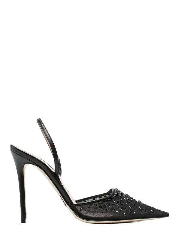 Rodo 95mm Crystal-embellished Pumps - Black