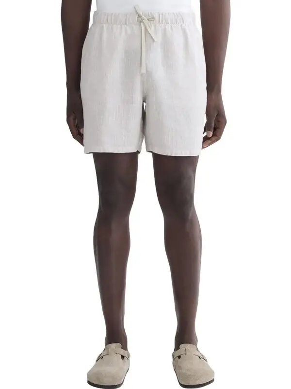 Everlane Linen Easy Short - Stone / White