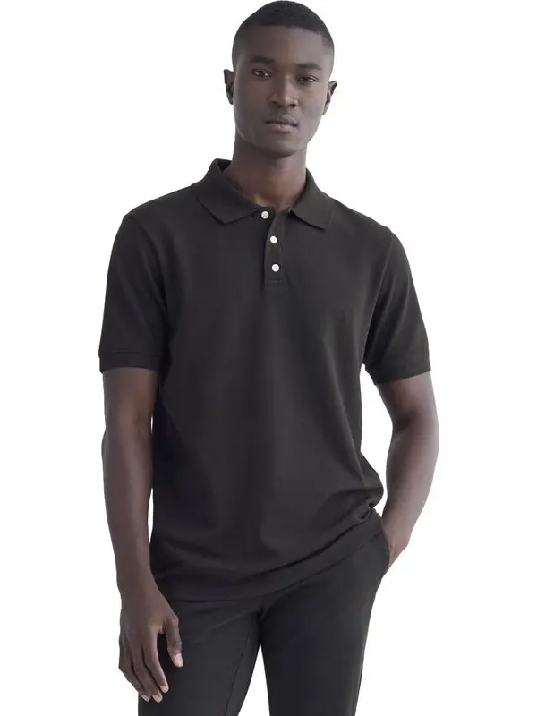 Everlane Pique Polo Tshirt - Black