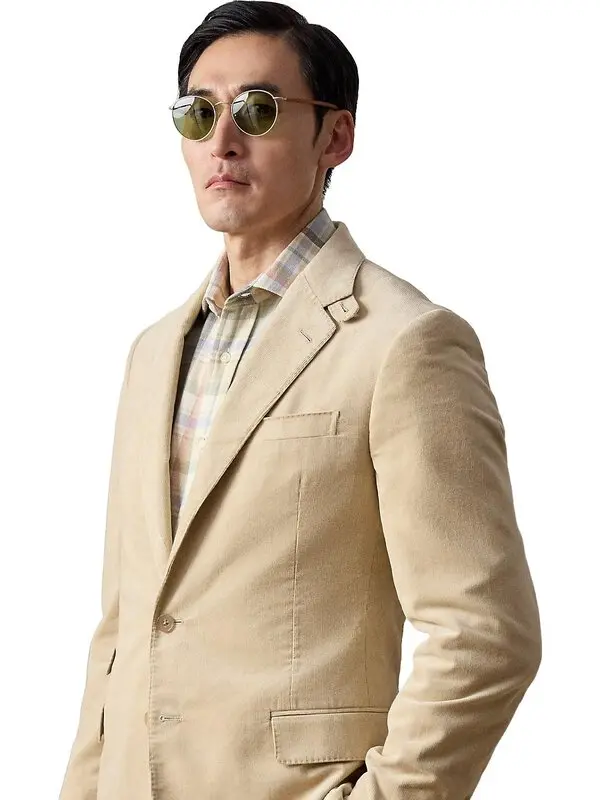 Ralph Lauren Kent Hand-tailored Corduroy Suit Jacket - Champagne
