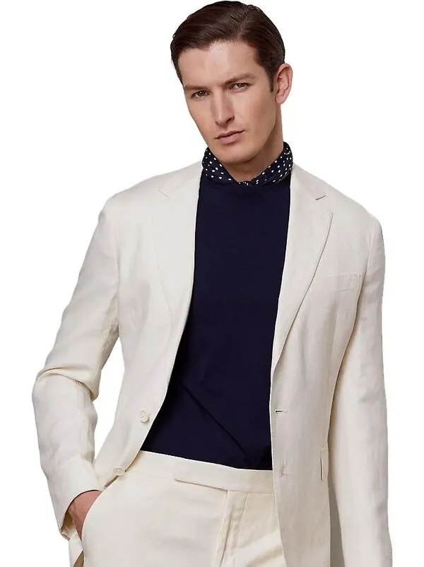 Ralph Lauren Hadley Hand-tailored Silk-linen Jacket - Classic Cream