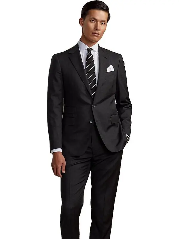 Ralph Lauren Gregory Hand-tailored Wool Serge Suit - Charcoal