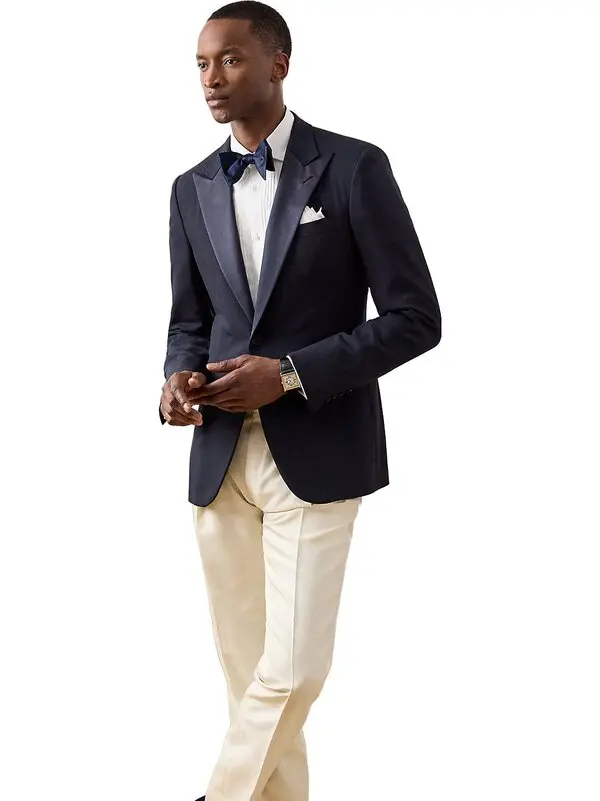 Ralph Lauren Gregory Hand-tailored Tuxedo Trouser - Ivory
