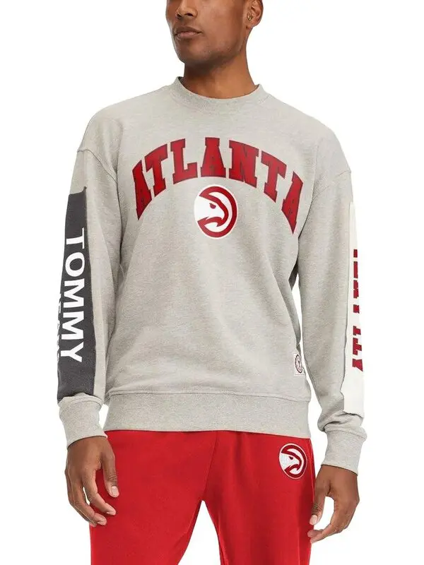 Tommy Hilfiger Atlanta Hawks James Patch Pullover Sweatshirt - Gray