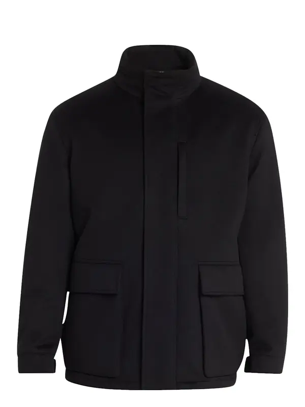 Zegna Oasi Cashmere Elements Coat - Blk Sld