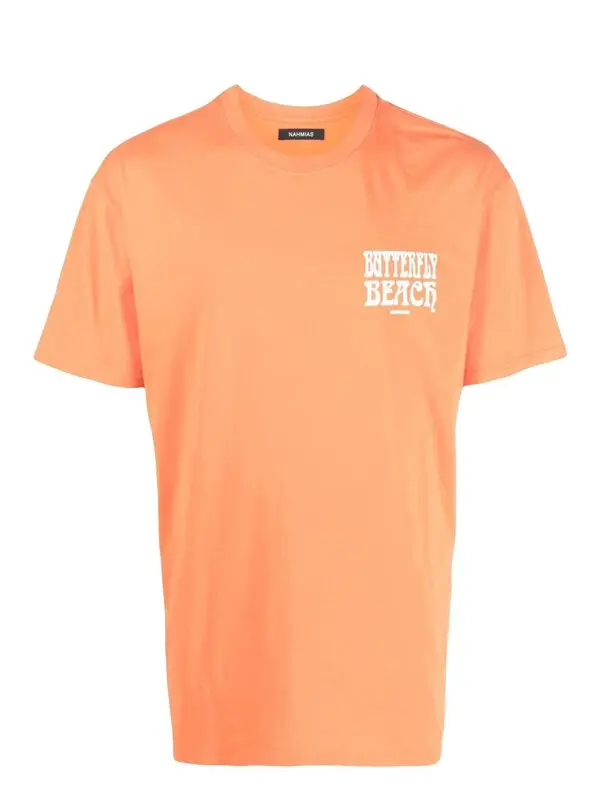 NAHMIAS Graphic-print Short-sleeve T-shirt - Orange