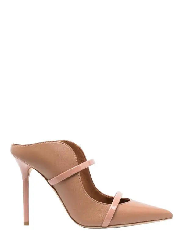 MALONE SOULIERS Maureen 100mm Pointed-toe Mules - Neutrals