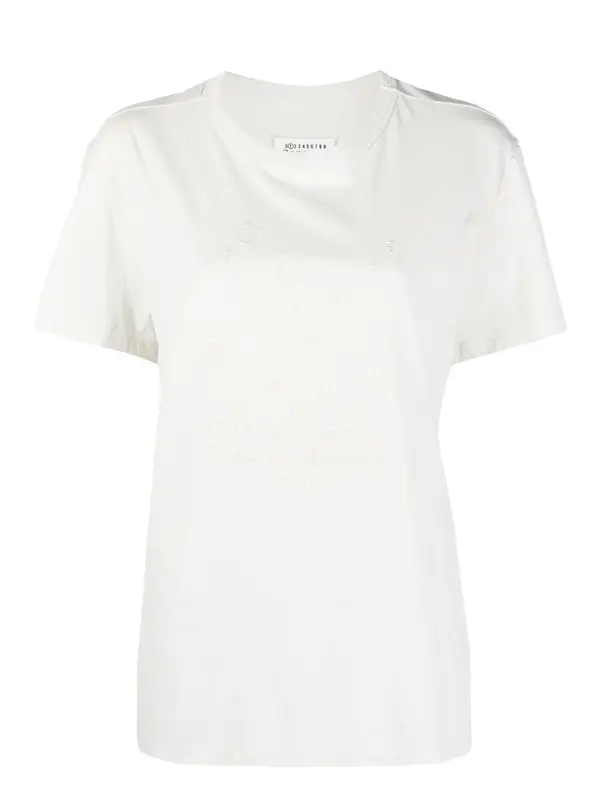 MAISON MARGIELA Numbers-embroidered T-shirt - White