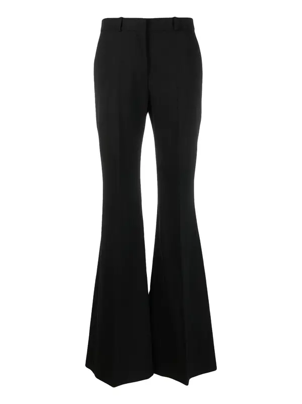 DEL CORE High-waisted Flared Trousers - Black