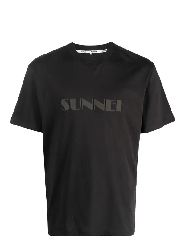 Sunnei Logo-print Cotton T-shirt - Black