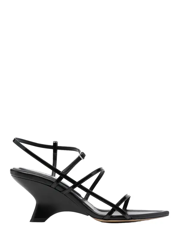 GIABORGHINI Gia26 70mm Leather Sandals - Black