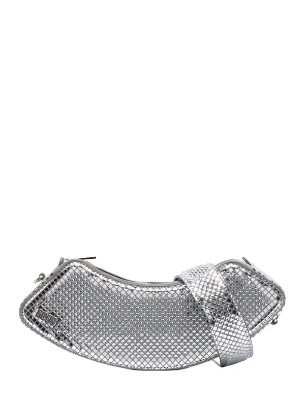 Gcds Comma Medium Mirror Shoulder Bag - Silver