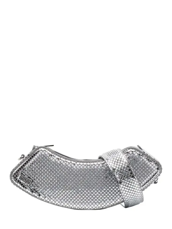 Gcds Comma Medium Mirror Shoulder Bag - Silver