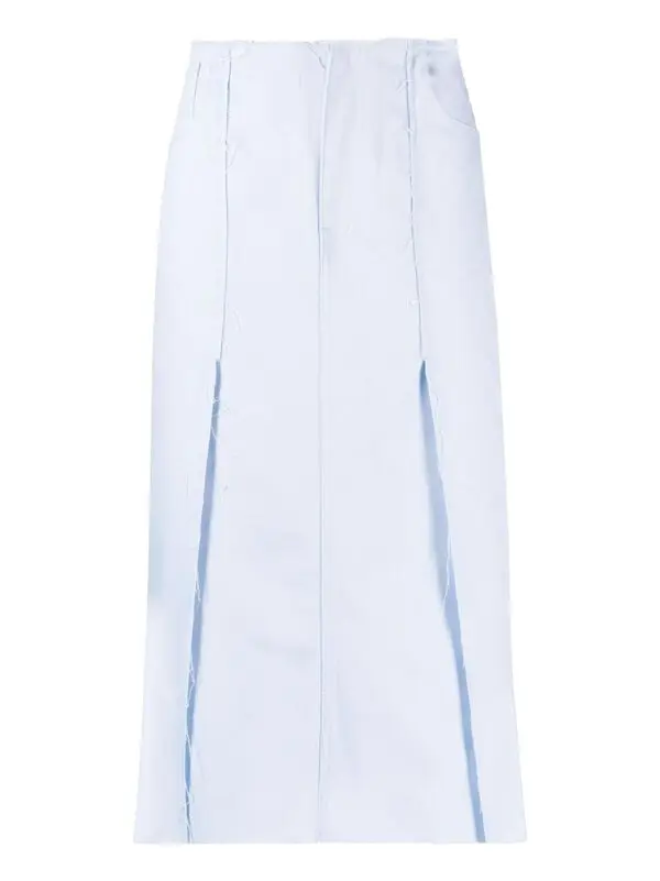 Raf Simons High-waisted Denim Midi Skirt - Blue