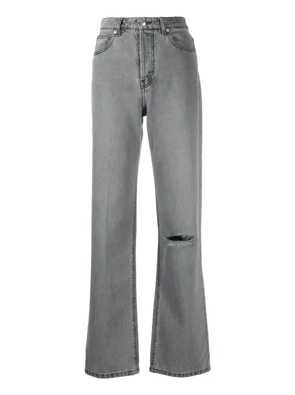 Zadig&Voltaire Distressed Straight-leg Jeans - Grey