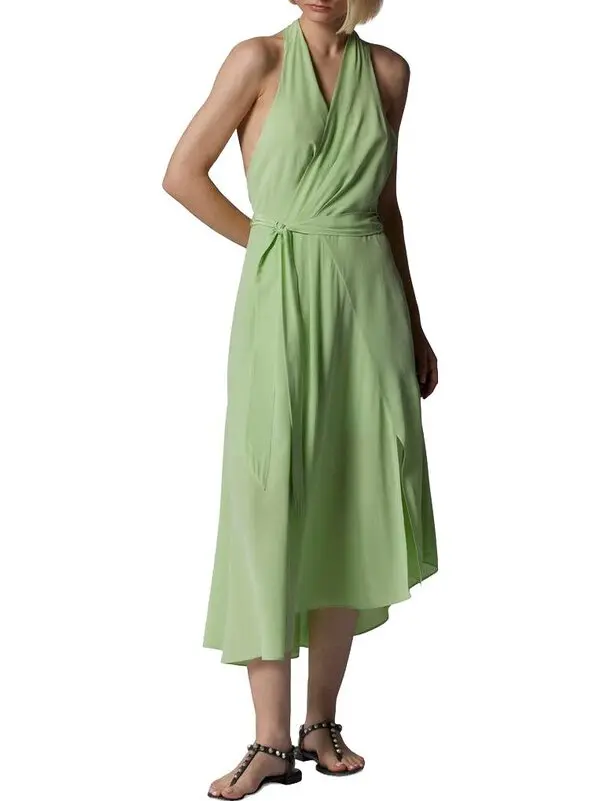 Equipment Alejandra Halter Maxi Dress - Pistachio Green