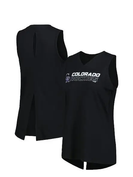 LEVELWEAR Colorado Rockies Paisley Chase V-neck Tank Top - Black
