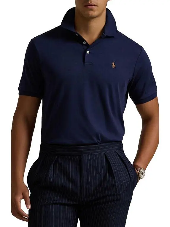 Polo Ralph Lauren Classic Fit Soft Pima Cotton Polo Shirt - Refined Navy