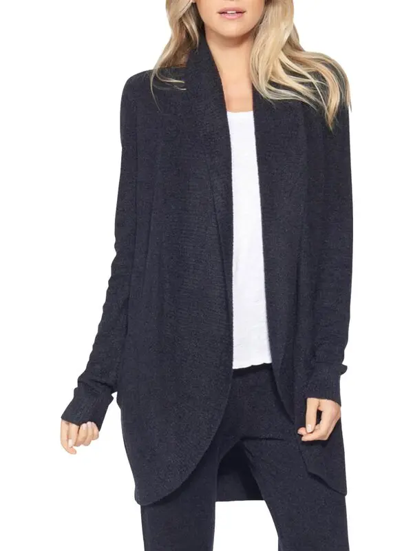 Barefoot Dreams Cozychic Lite Circle Cardigan - Black