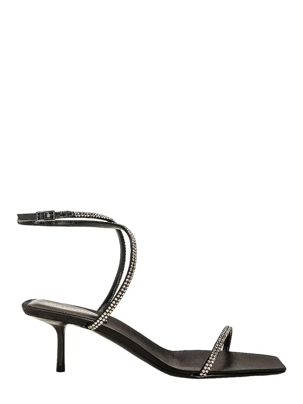 Saint Laurent Nuit Sandal - Nero & Greige