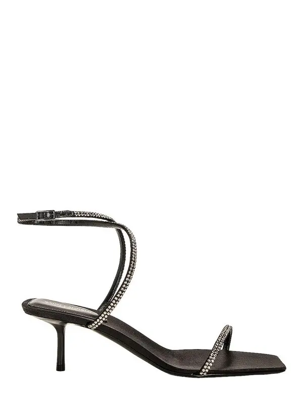 Saint Laurent Nuit Sandal - Nero & Greige