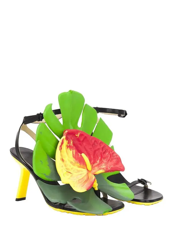 Loewe Petal 90 Sandals - Black